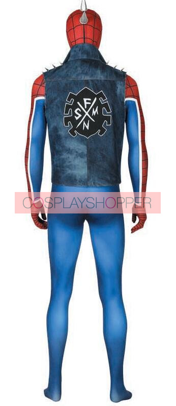 Spider-Man PS4 Spider-Punk Suit Cosplay Costume for Sale