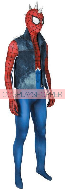 Spider-Man PS4 Spider-Punk Suit Cosplay Costume for Sale
